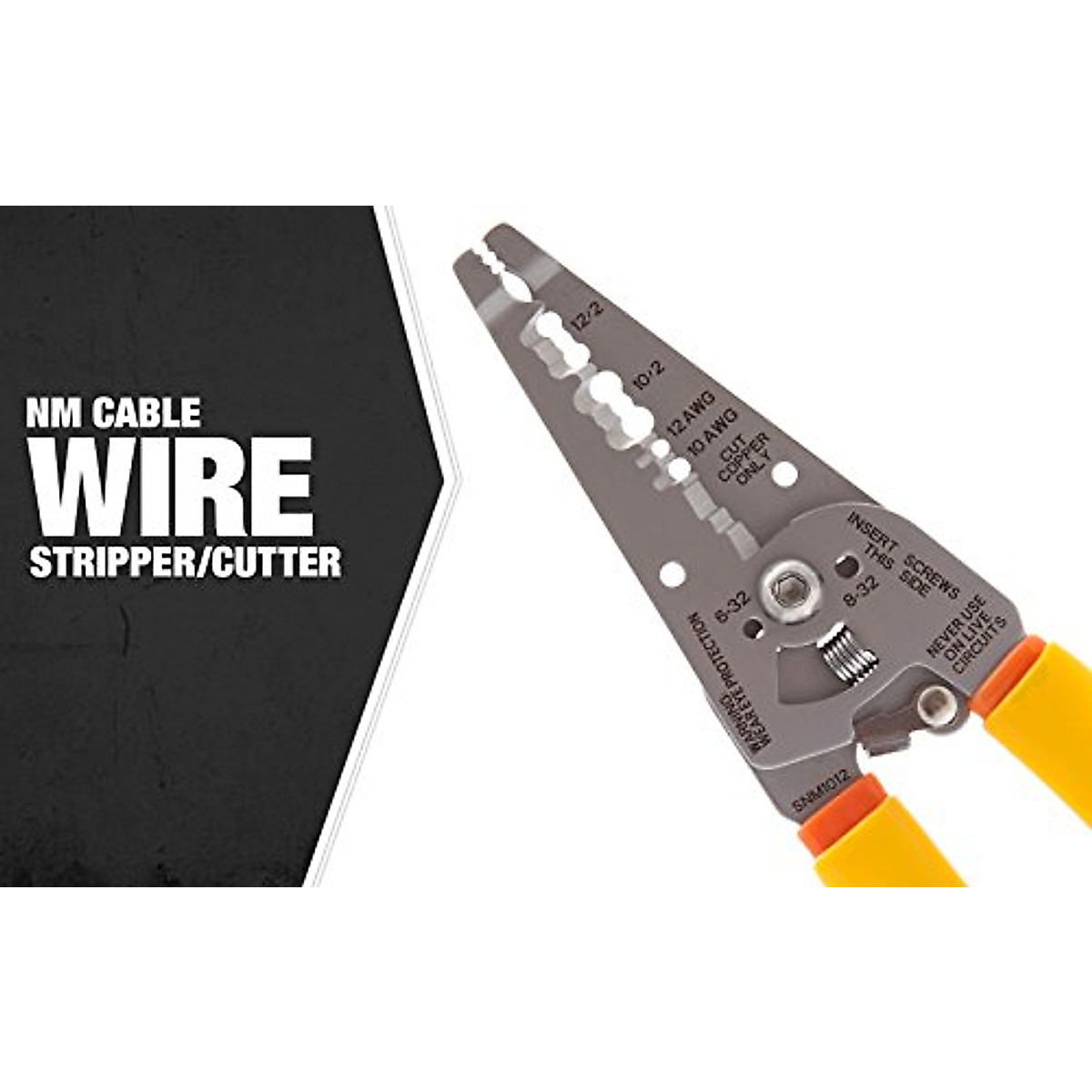 Southwire - 58278440 Tools & Equipment SNM1012 10-12 AWG Ergonomic Handles NM Cable Wire Stripper/Cutter