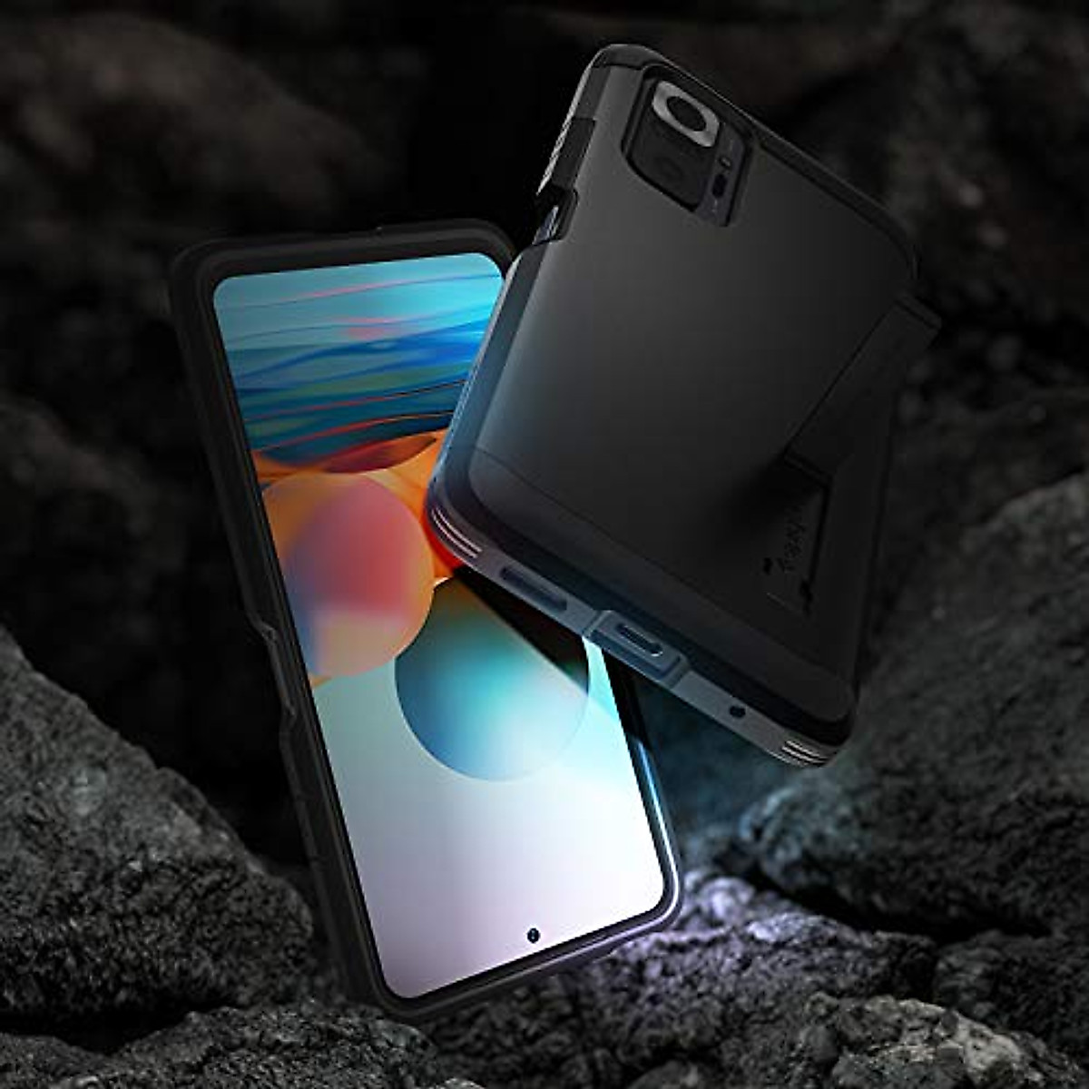 Spigen Tough Armor [Extreme Protection Tech] Designed for Redmi Note 10 Pro Case/Designed for Redmi Note 10 Pro Max Case (2021) - Black