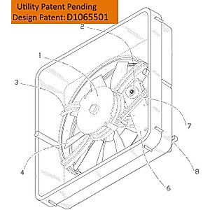 RVLOVENT Upgrade Kit Rv Trailer Camper Van Roof Vent Fan Motor Replacement, Compatible with Heng's, Ventline