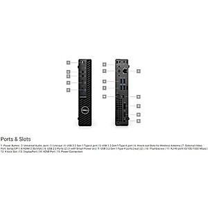 2021 Newest Dell OptiPlex 3080 Micro Form Factor Business Desktop, Intel Core i5-10500T, 32GB DDR4 RAM, 1TB SSD + 2TB HDD, WiFi, HDMI, Bluetooth, Windows 10 Pro (Renewed)