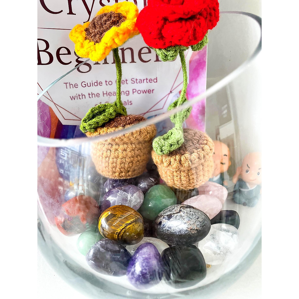 DUQGUHO Amethyst Healing Crystals Stones Set Natural Bulk Crystals Tumbled Polished Irregular Crystal Stones Bulk Rocks 0.45 lbs