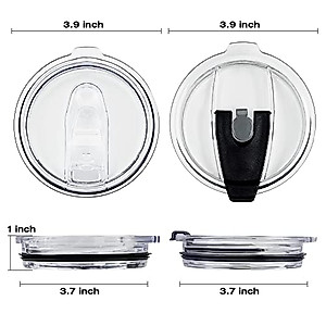 WETOWETO Tumbler Mug Lid for 30oz Coffee Mugs, 30oz Tumbler Replacement Lid, 2 Different Spill Proof Splash Lids Covers, BPA-Free