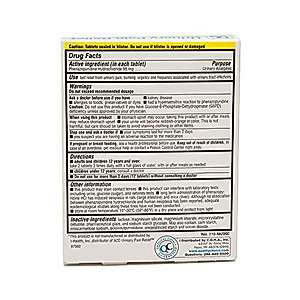 Quality Choice Standard Urinary Pain Relief Tablets, 30 Count Each Compared to AZO (1 Pack)