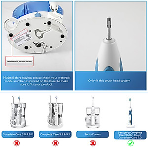 SRRB-4W Replacement Brush Heads for Waterpik Sensonic (SR-3000), Complete Care (WP-900), Complete Care 7.0 (WP-950, WP-952), Ortho Care (WP-940)