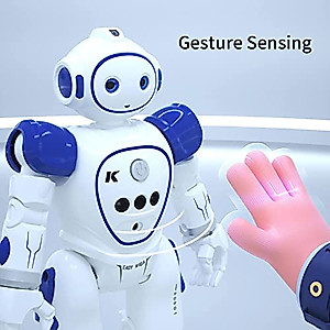 Adepe RC Robot Toy - Gesture Sensing Remote Control Robot for Kids, Rechargeable Robot Toy, Intelligent Programmable Smart Robot, with Singing & Dancing, Christmas Birthday Gifts