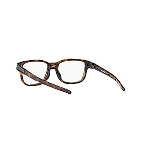 Oakley Men's OX8114 Latch Ss Square Prescription Eyeglass Frames, Polished Brown Tortoise/Demo Lens, 52 mm
