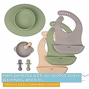 Upward Baby Spoons 3 pack - Baby Spoons Self Feeding 6 Months - Chewable Toddler Utensils with Anti Choke Barrier - Silicone baby spoons - Baby Utensils & Baby Feeding Supplies Infant First Stage