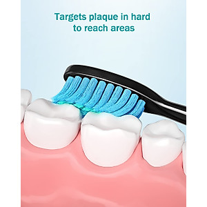 Initio IT959 Replacement Toothbrush Heads Compatible with Dnsly, Professional Electric Toothbrush Heads for SEAGO 958 507 M10 M8, CleanCare Toothbrush Heads Compatible with Oraimo 2303, 3 Pack, Black