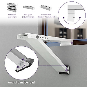 Mxclimate AC Window Air Conditioner Support Bracket,Support Up to 85 lbs Light Duty, Easy to Install Universal A/C Unit Mount for 5000-12,000 BTU