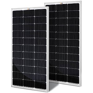 RICH SOLAR 200 Watt 12 Volt Monocrystalline Solar Panel 2 Pack of 9BB Cell 100W High Efficiency Solar Module Charge Battery for RV Trailer Camper Marine Off Grid