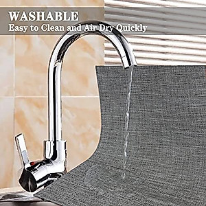 BETEAM Placemats Set of 6, Woven Vinyl Placemats, Washable & Durable Table Placemats, Indoor/Outdoor Use Table Mats, Grey