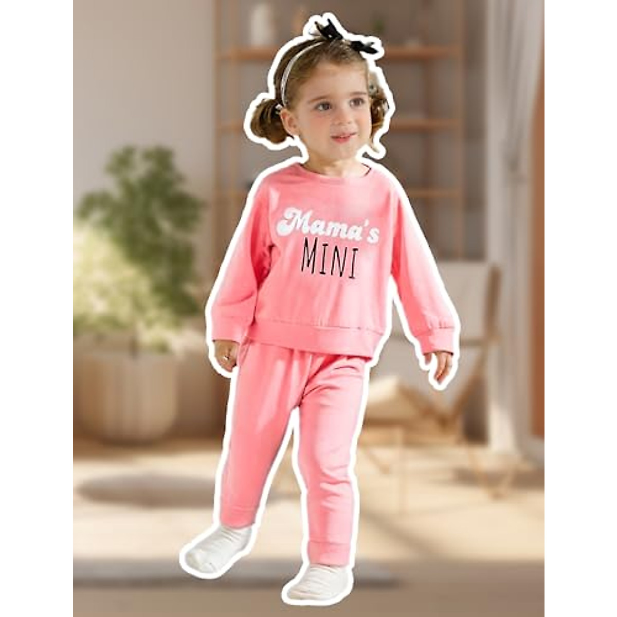Mikrdoo 18M Toddler Baby Girl ClothesSweatshirt Top Pants Set 18-24 Months