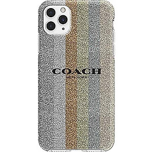 Coach Protective Case for iPhone 11- Glitter Americana Neutral Silver Glitter/Multi
