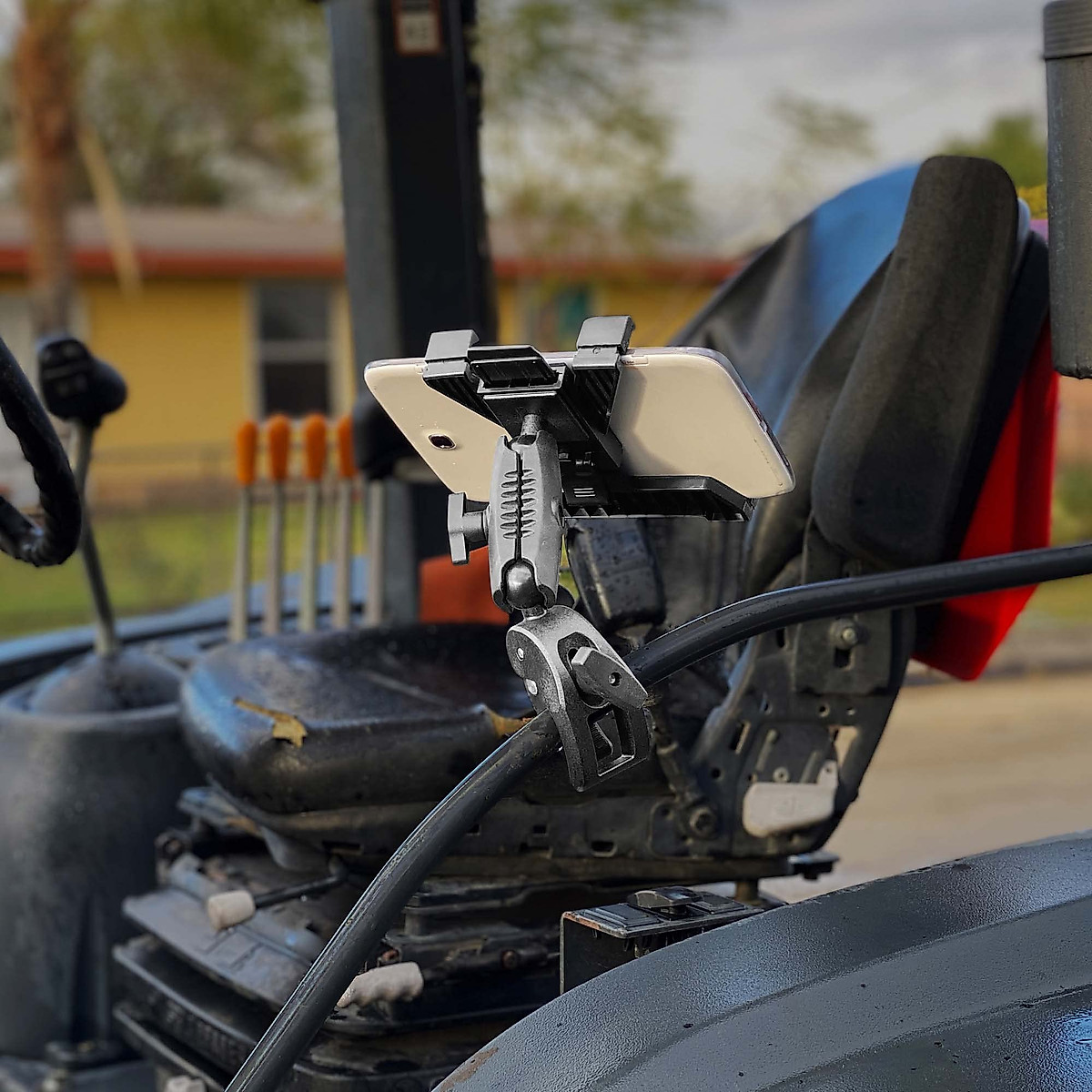 iBOLT TabDock Bizmount Clamp Heavy Duty Post/Pole Mount for Stationary Bikes, Gym Equipment, Treadmills, Ellipticals, Carts, Wheelchairs, Hospital Patient Care Etc. for All 7-10 inch Tablets