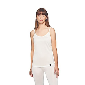 Terramar Women's Thermasilk Pointelle Camisole, Natural, Medium