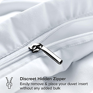 Bare Home Bedding Duvet Cover Twin/Twin Extra Long Size - Premium 1800 Super Soft Duvet Covers Collection - Lightweight, Cooling Duvet Cover - Soft Breathable Bedding Duvet Cover (Twin/Twin XL, White)