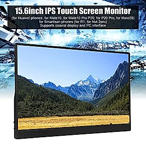 Yoidesu 15.6 Inch Portable Monitor with IPS Touchscreen, 1080P USB C HDMI Display HDR Lapotp Monitor for PC Cellphone Game, Support HDCP1.4, Same Screen Display, 2 Way Speaker