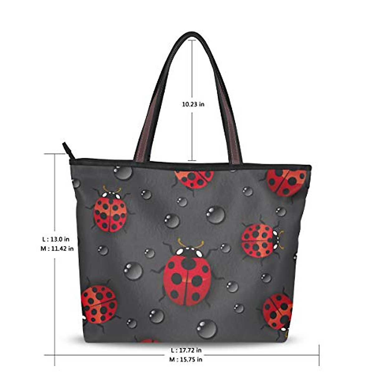 Shoulder Handbag Ladybug Rain Women Handle Bag