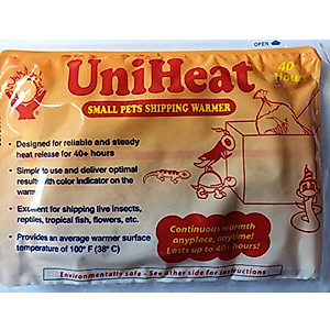 Uniheat Shipping Warmers, Heat Packs, 40 Hour - 24 Pack, for Overnight Shipping of Live Pets - Reptiles, Fish, Corals, Chicks, Insects, etc. + Free 20 Hour Heat Pack Included!