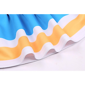 Davsolly Ice Blue Cheerleader Costume for Girls Cheerleading Outfit for kids Cheer Up Halloween Cosplay Birthday Gifts