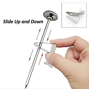 Efengcook 1 3/8 Inch Dial Milk Coffee Food Thermometer with Clip,Best Instant Read Thermometer for The Coffee Drinks,Chocolate Milk Foam,Meat Cooking