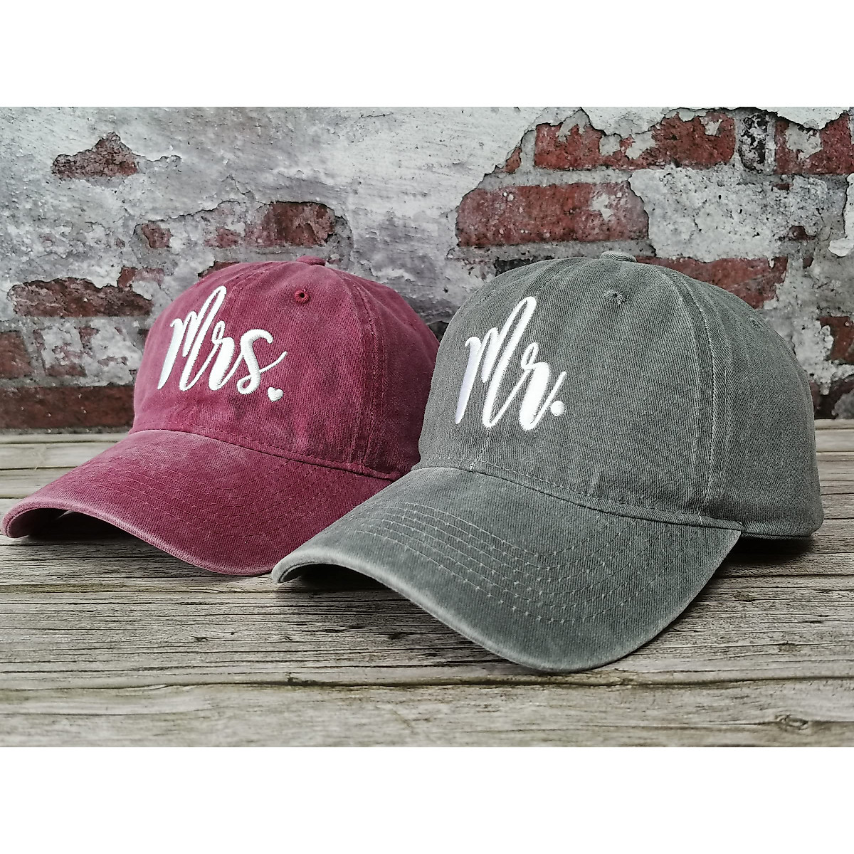 Mr. and Mrs. Hats, Embroidered Baseball Caps Snapback Hat, Bride Groom Matching Hats, Bridal Gift, Newlywed Honeymoon Wedding Gift, Couples Set