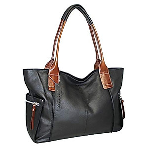Brenna Leather Tote (Black)