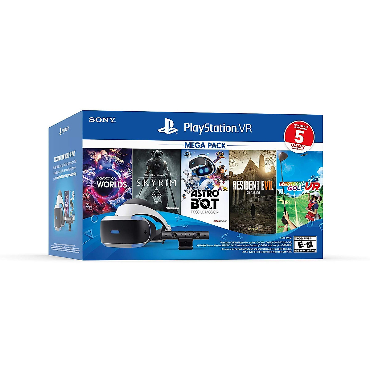 2019 Playstation 4 PS4 Slim 1TB Console + Playstation VR Headset + Playstation Camera + 8 Games Bundle (Renewed)
