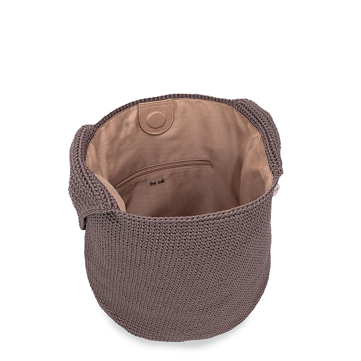 The Sak 120 Hobo Bag in Crochet, Large Purse with Single Shoulder Strap, Mushroom