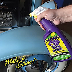 Wizards Wipe Down Spray - Matte Spray Paint Wrap For Cars - Auto Detailing Supplies For Flat Clear, Suede and Denim Finishes - Removes Dust and Oily Residue - Safe For All Paints - 22 oz