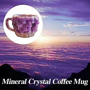 ZDFTGKM Mineral Crystal Coffee Mug, Natural Onyx Crystal Mug, Mineral Crystal Coffee Mug, Crystal Decorative Mug 1PC