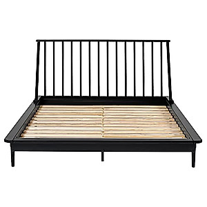 Walker Edison Lennon Platform, Queen (U.S. Standard), Black