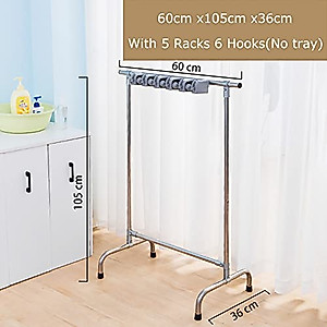 Broom And Mop Rack,Floor Standing Cleaning Tool Cart,Broom Holder Organizer Movable Closet Storage Cabinet Stainless Steel Storage Rack Durable Storage,for Garages, Hotels, Schools, Restaurants, Etc