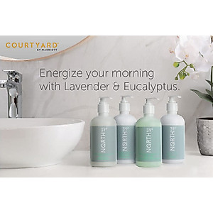 39° North Shampoo & Conditioner Set - Eucalyptus & Lavender Scent - Courtyard by Marriott and Residence Inn Hotels - Cleansing & Moisturizing - All Natural - 8.5oz - Hair Care Set