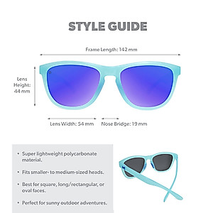 Knockaround Premiums Sport - Polarized Running Sunglasses for Women & Men - Impact Resistant Lenses & Full UV400 Protection, Icy Blue/Moonshine