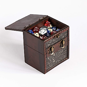 KakapopoTCG Elven Vault (Ancient Egypt) Wood Deck and Counter Box Protector Sleeve Storage Trading Cards TCG MTG Magic FaB YGO EDH Commander Box FaB TCG PTCG Dice Box DnD Spell Box