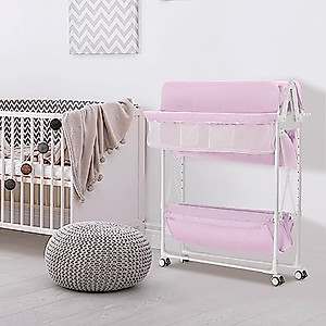 SEA PUNK Portable Baby Diaper Changing Table, Foldable Diaper Changing Tables, Waterproof Diaper Changing Pad, Height Adjustable Changing Diaper Station for Infant and Nursery, Mobile Changing Table