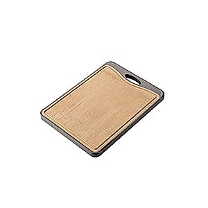 MMOOCO Chopping Board, Rectangle Double-Sided Classification Cutting Board Household Kitchen Small Bamboo Pping Board Rolling Board Tools (Color : Brown)