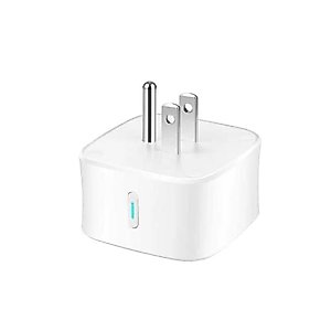 Smart Plug WiFi Outlet Tuya APP Compatible with Alexa and Google Home Wireless Remote Control 2.4GHz Wi-Fi Timer Socket Features Energy Monitoring (Power Monitoring) 16 Amp, White (US001)