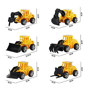 Newmemo 16pcs Construction Cake Topper Vehicles Cake Decoration Set Truck Excavator Tower Crane Cupcake Topper Traffic and Road Sign Decor Happy Birthday Party Supplies Favors for Kids Boys