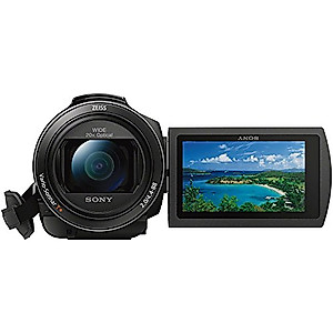 Sony FDR-AX53 4K Ultra HD Video Recording Handycam Camcorder + Vlogging Pro Bundle incl. Video Light, 64GB Memory, Microphone, Wide-Angle & Telephoto Lens, Editing S/W & More