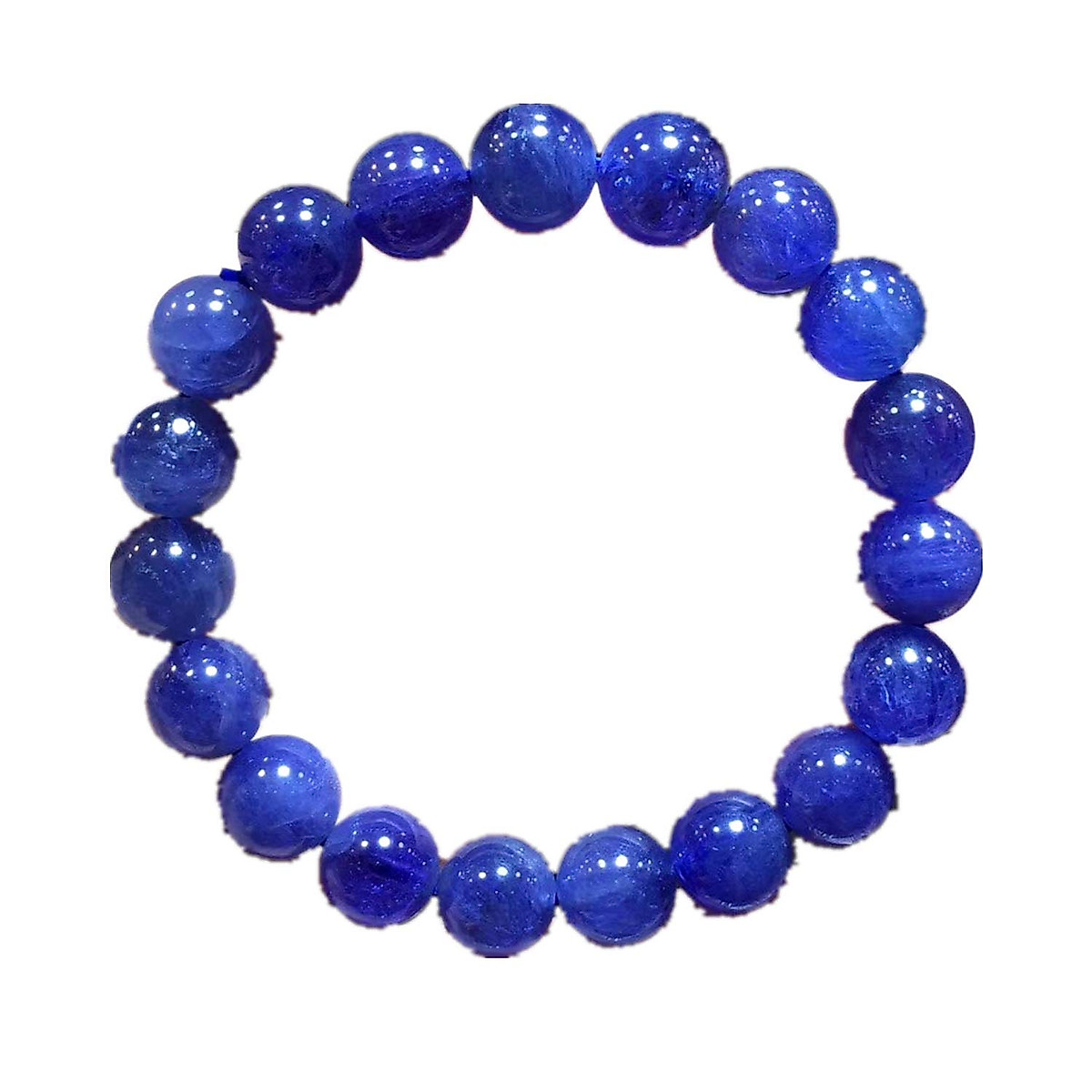 9.5mm Natural Tanzanite Blue Round Beads Gemstone Jewelry Women Bracelet AAAAA