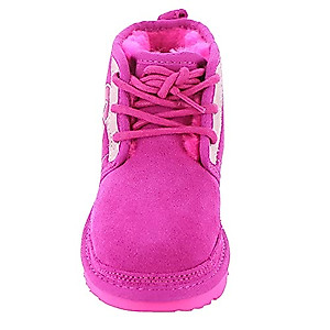 UGG Unisex-Child Neumel Graphic Outline Boot, Pink-multi, 2 Big Kid