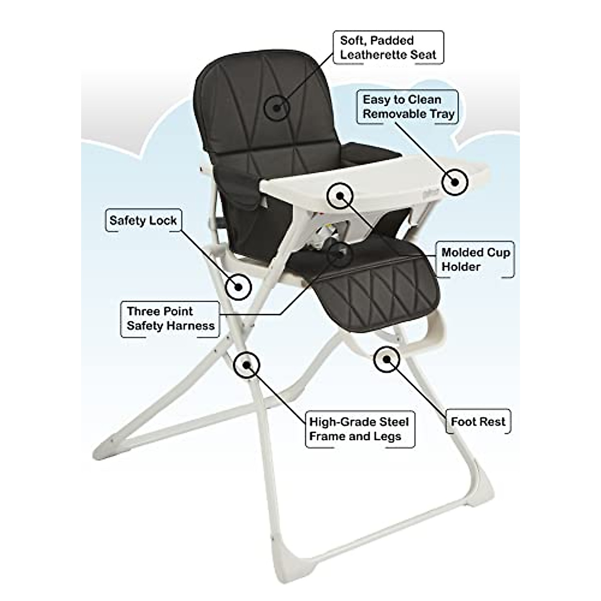 Primo PopUp Folding High Chair