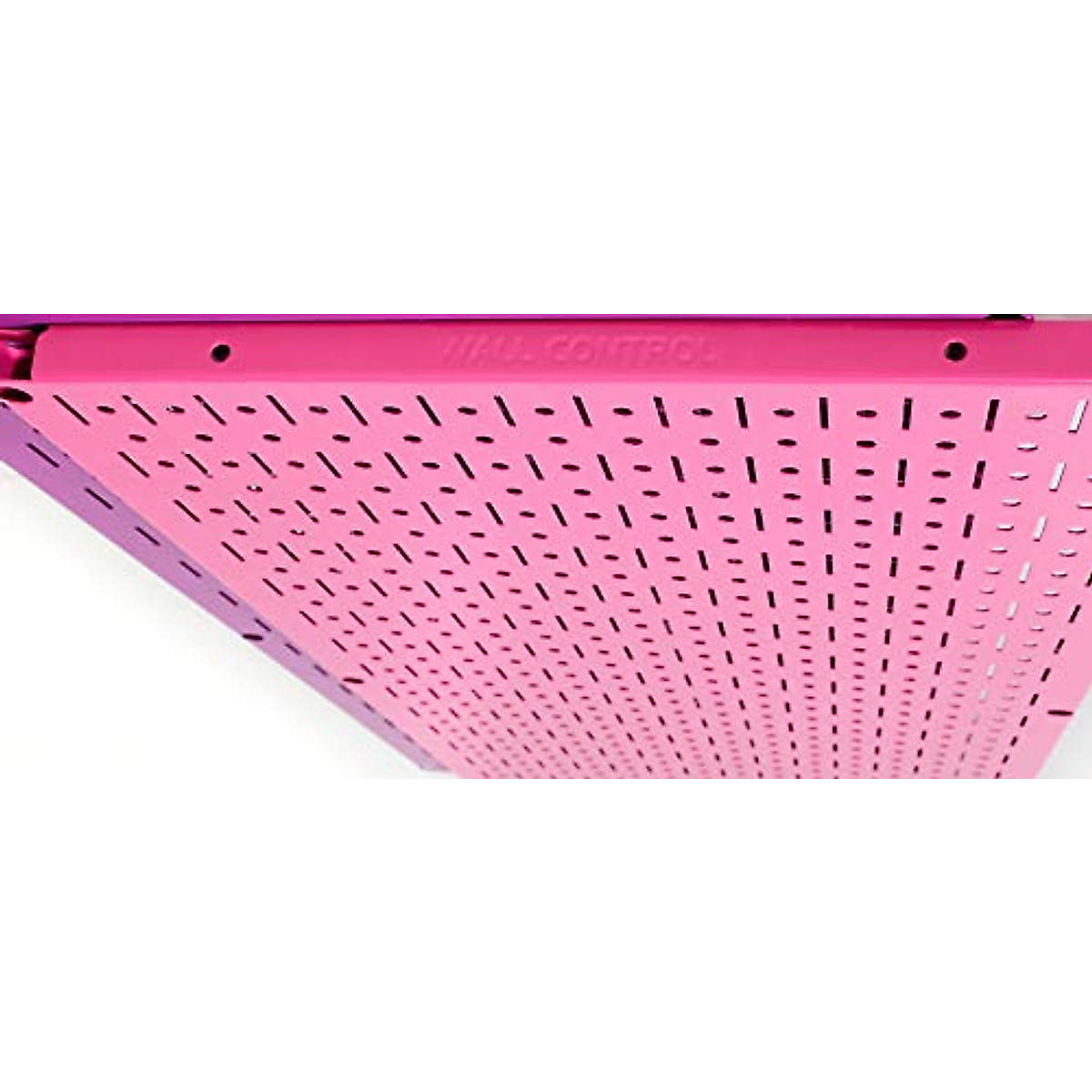 Wall Control Pink Pegboard Metal Pegboard Pack of Pink Peg Boards - Two 32-Inch Tall x 16-Inch Wide Colorful Pink Pegboard Wall Storage Panels