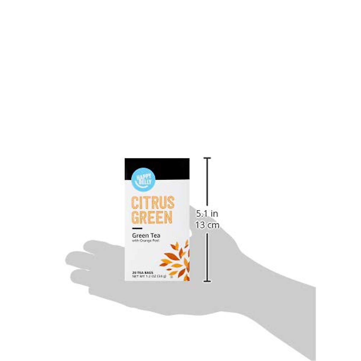 Amazon Brand - Happy Belly Citrus Green Tea Bags, 20 Count