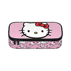 Anime Pen Bags Pouch Big Capacity Zipper Pencil Cases for Office Supplies Adults Women Travel Portable Organizer Box Storage Bag Makeup Case