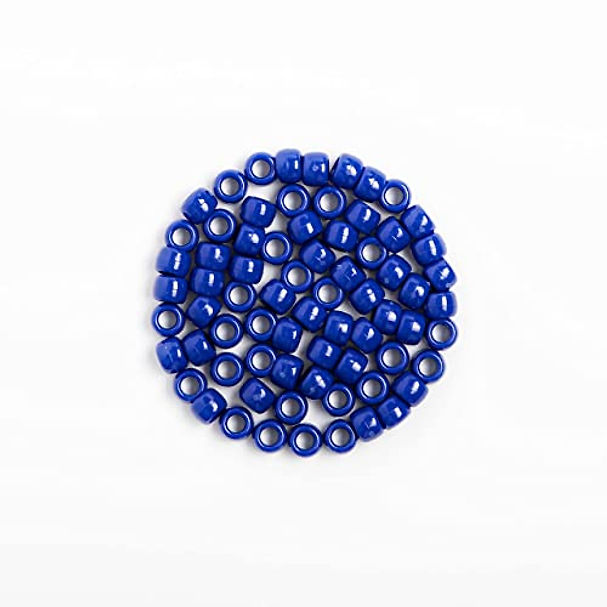 MAHITOI 1000-PC Opaque Blue Pony Beads Bag, Great Craft Projects for All Ages, Craft Projects of Bead Jewelry, Ornaments, Key Chains, Hair Beading, Round with Center Hole, 9mm Diameter, DIY Face Mask