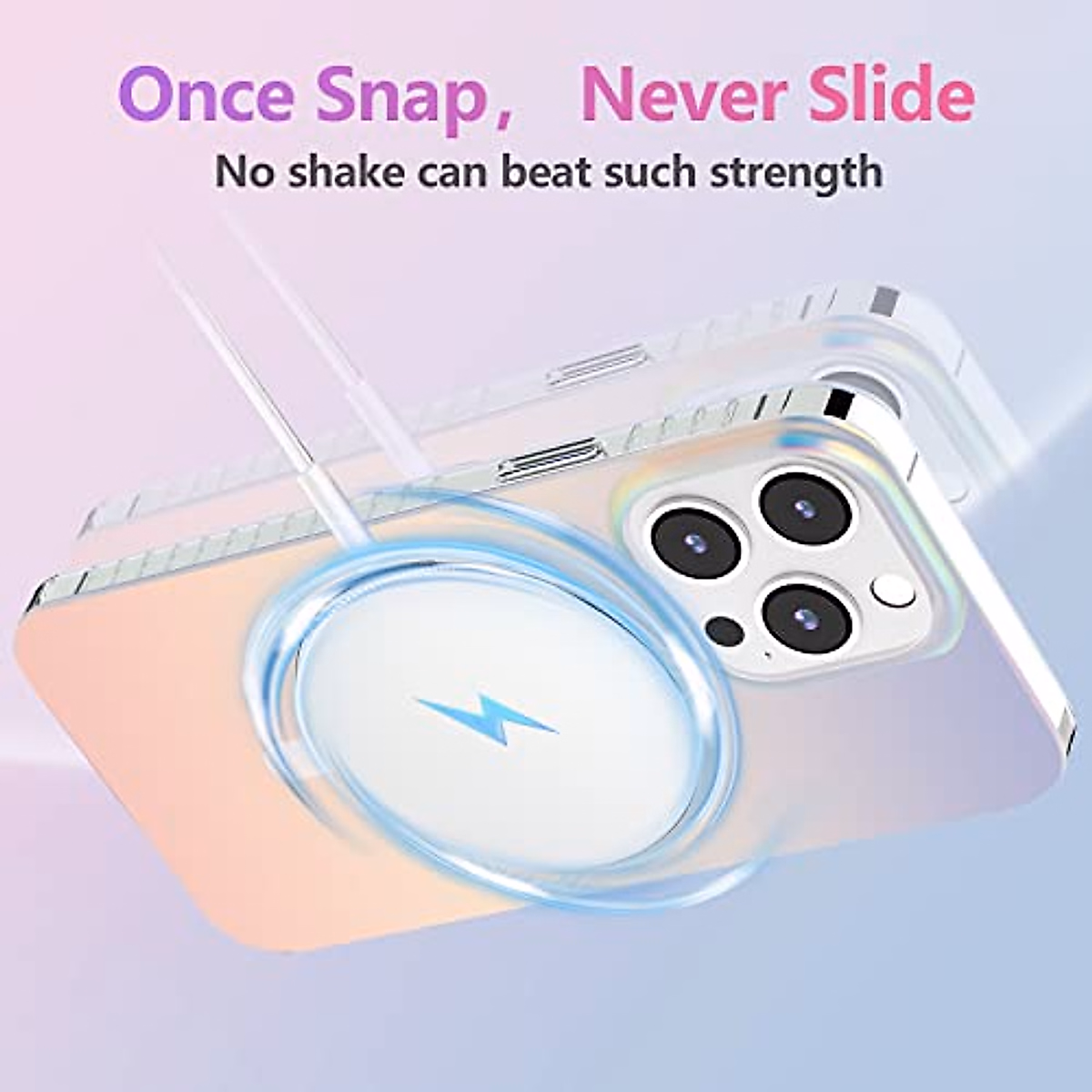 Dosanlues Strong Magnetic Iridescent Matte for iPhone 14 Pro Max Case for Women Girls, Translucent Compatible with MagSafe Slim Protective Cover 6.7inch 2022