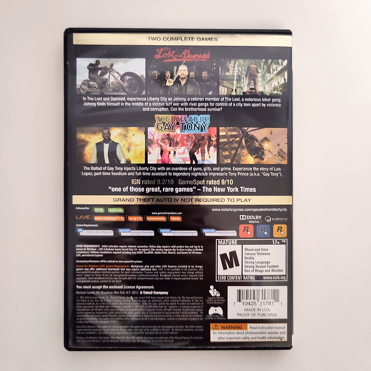 Pccd grand theft auto the complete edition (iv + episodes from liberty city) (eu)